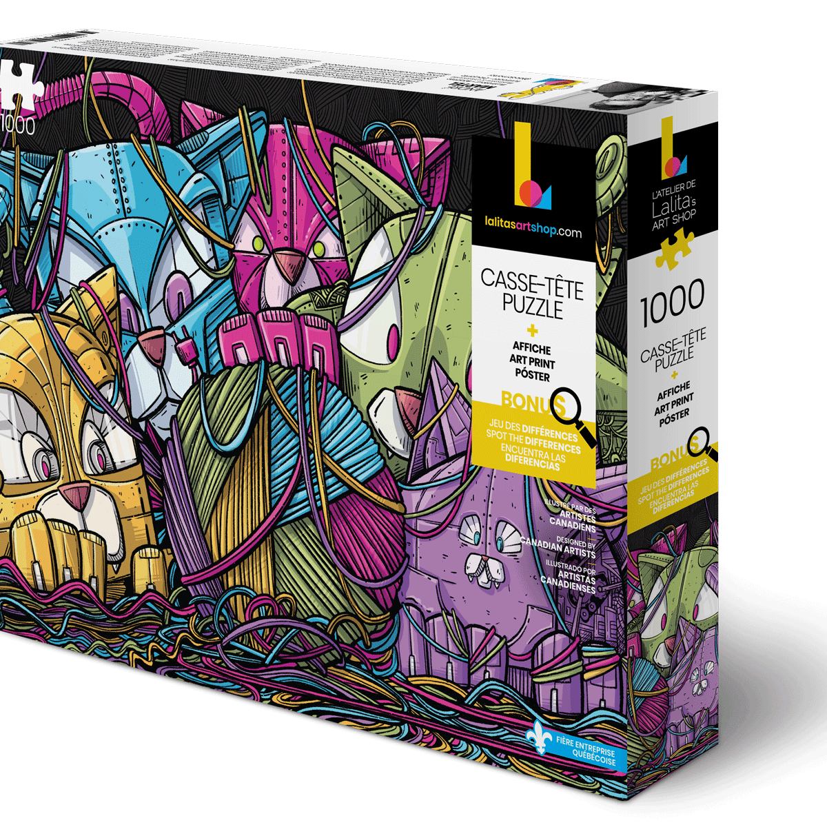Puzzle - Lalita’s Art Shop - Jigsaw Puzzle: Robocats for Teenagers and – Board Game Bliss