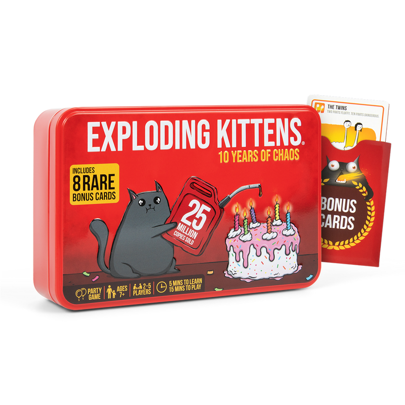 Exploding Kittens - 10th Anniversary (Classic Tin) – Board Game Bliss
