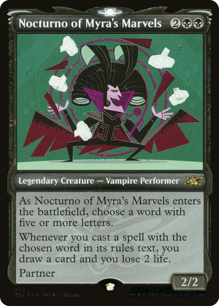 Nocturno of Myra's Marvels (UNF-499) - Unfinity: (Showcase) Galaxy Foi ...