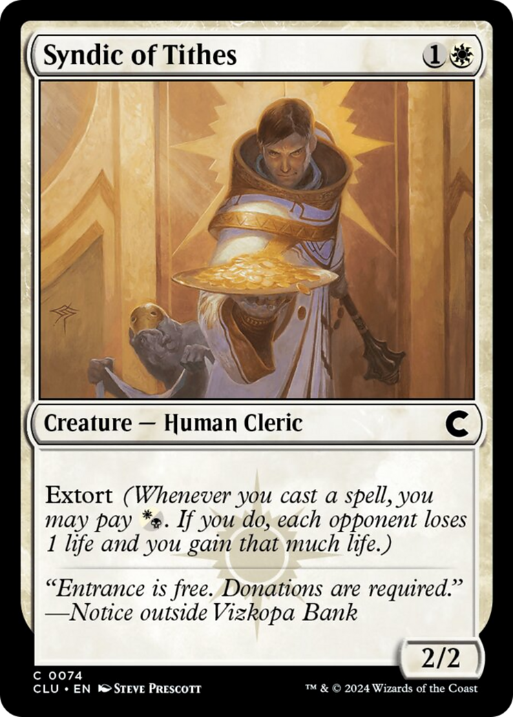 Syndic of Tithes (CLU-074) - Ravnica: Clue Edition [Common] & Board ...