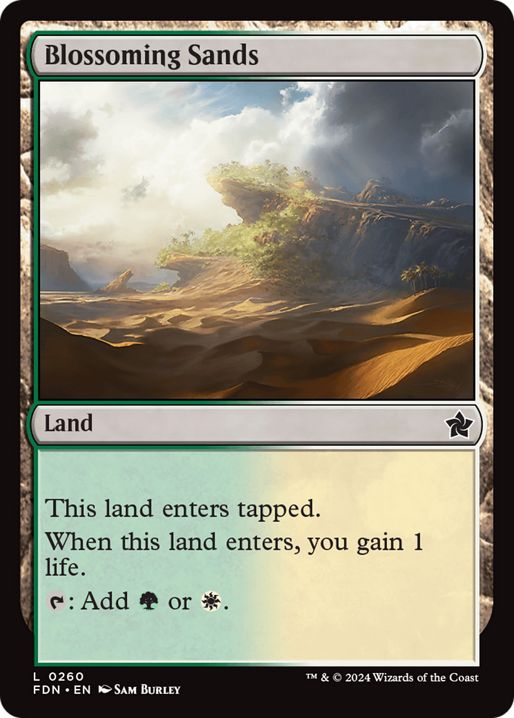 Blossoming Sands (FDN-260) - Foundations Foil [Common] – Board Game Bliss