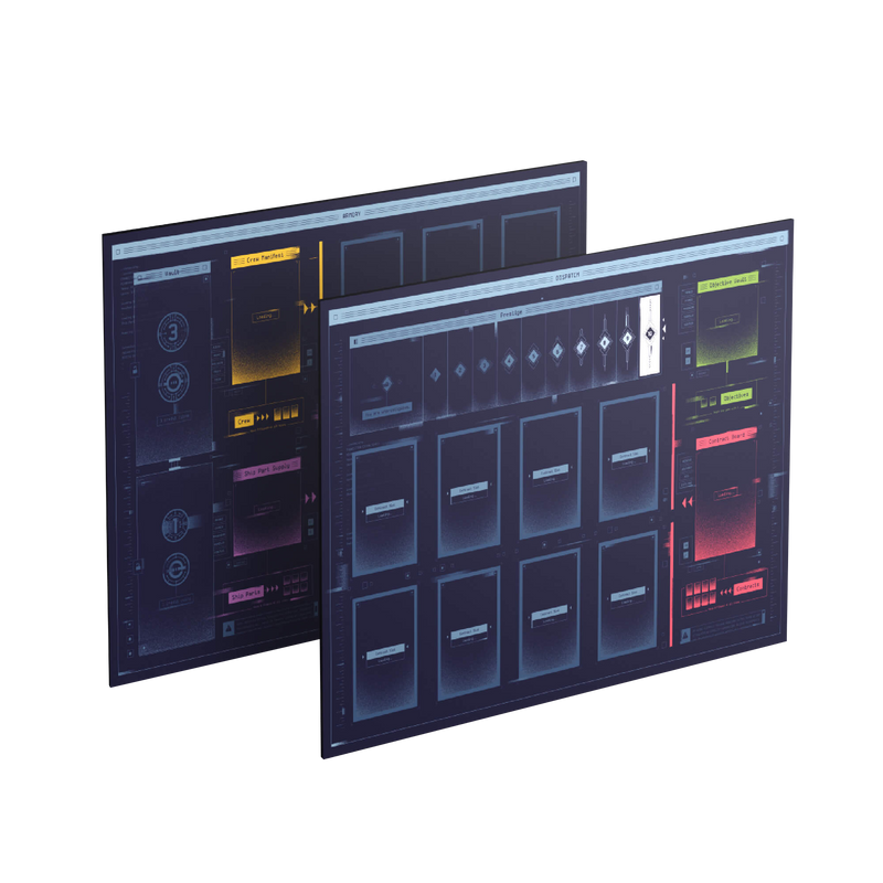 Moonrakers: Platinum Neoprene Armory & Dispatch Mats – Board Game Bliss
