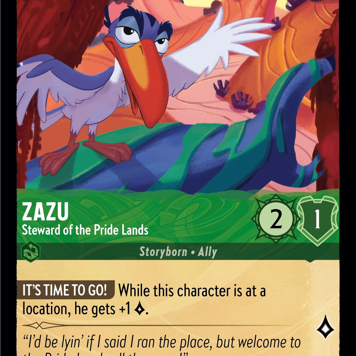 Zazu - Steward of the Pride Lands (93/204) - Into the Inklands [Common ...