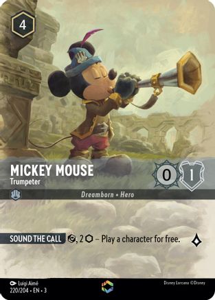 Mickey Mouse - Trumpeter (Enchanted) (220/204) - Into the Inklands Hol ...