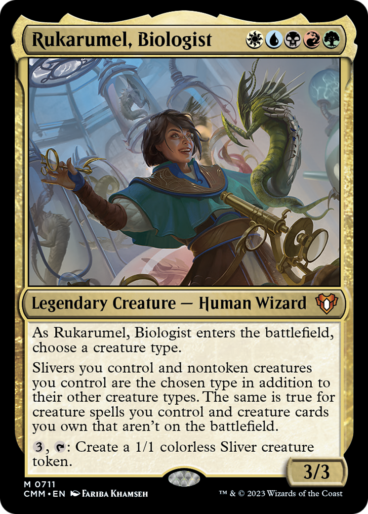 Rukarumel, Biologist (CMM-711) - Commander Masters Foil [Mythic ...