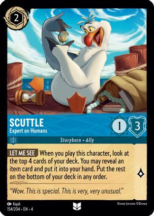 Scuttle - Expert on Humans (154/204) - Ursulas Return Cold Foil [Uncom ...