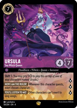 Ursula - Sea Witch Queen (58/204) - Ursulas Return [Legendary] – Board ...