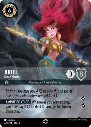 Ariel - Sonic Warrior (Enchanted) (220/204) - Ursulas Return Holofoil ...