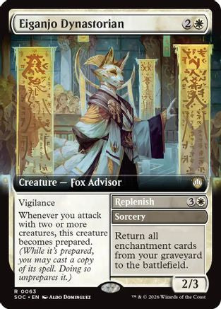 Eiganjo Dynastorian (Extended Art) (SOC-063) - Commander: Secrets of S ...