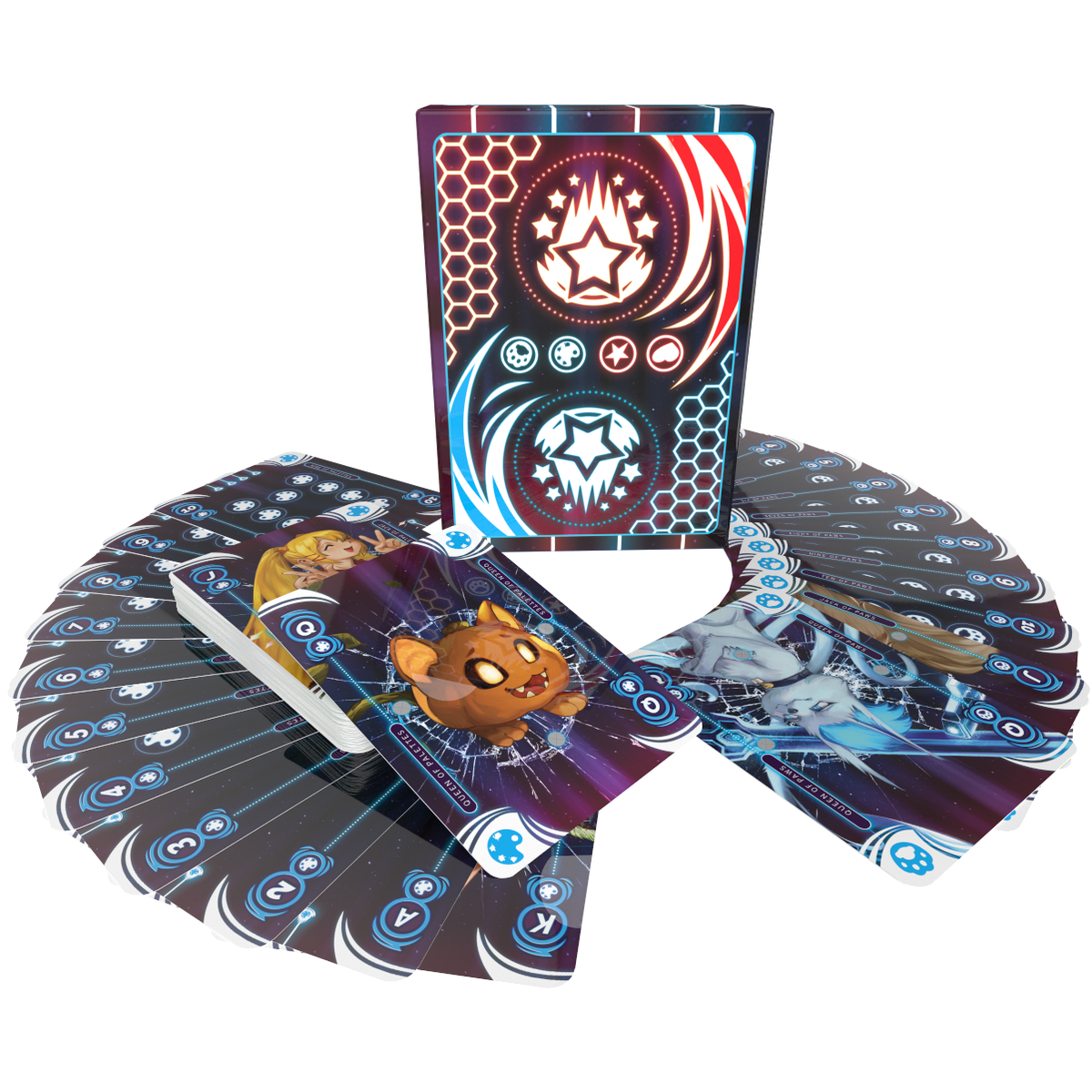 Bullet Playing Cards - Colored (Red and Blue Edition) – Board Game Bliss
