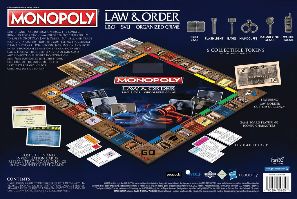 MONOPOLY®: Law & Order & Board Game & Board Game Bliss