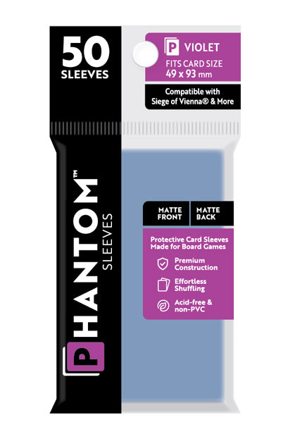 Phantom Card Sleeves - Violet - Compatible with "Siege of Vienna" Size ...