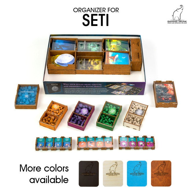 Gaming Trunk - Seti Organizer for SETI (Walnut Deluxe) – Board Game Bliss