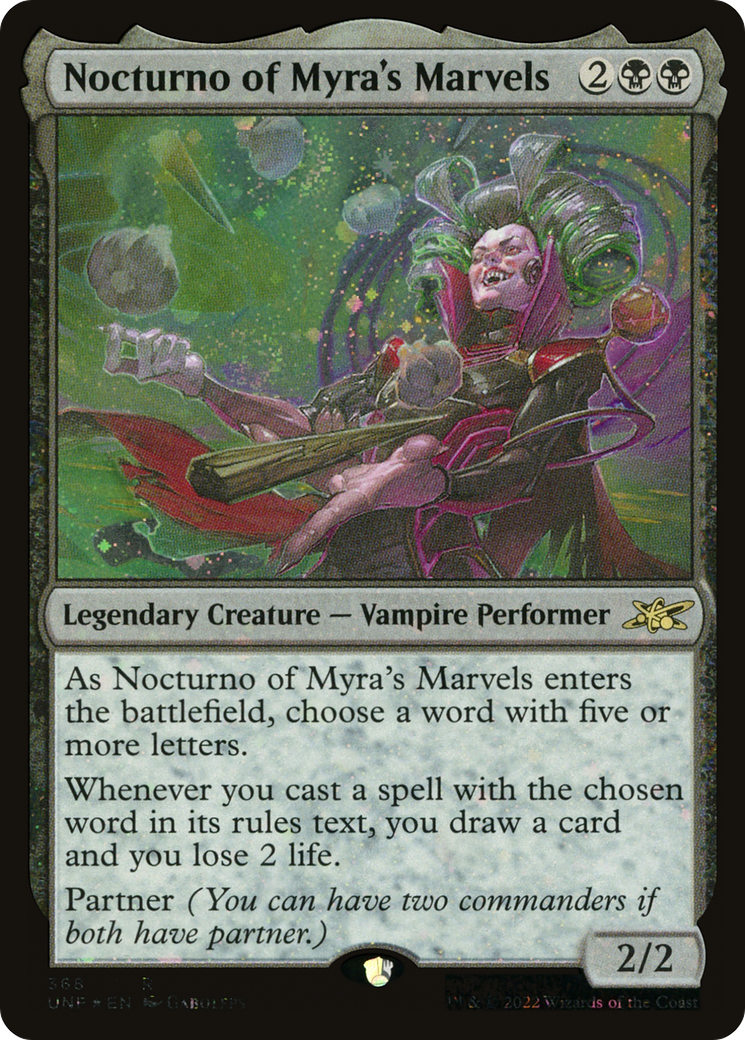 Nocturno of Myra's Marvels (UNF-368) - Unfinity Galaxy Foil [Rare ...