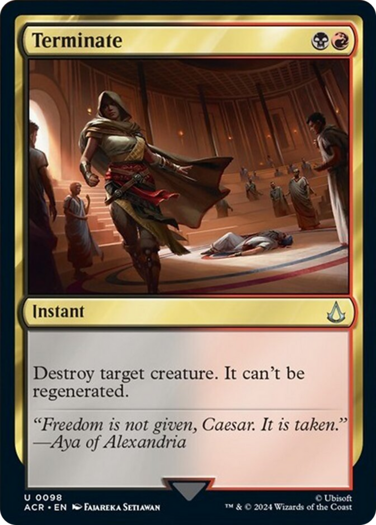 Terminate (ACR-098) - Assassin's Creed Foil [Uncommon] – Board Game Bliss