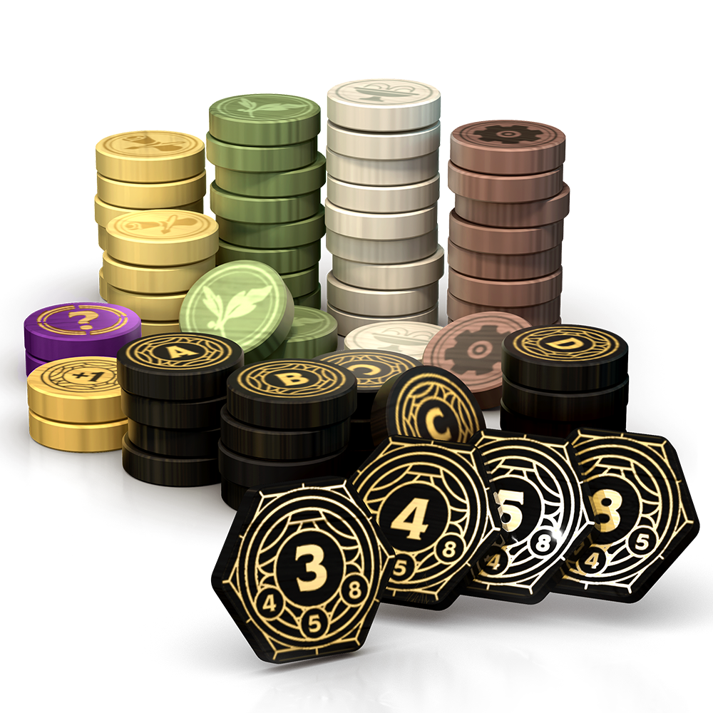 Skyrise: Wooden Token Pack – Board Game Bliss