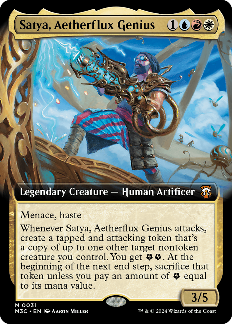 Satya, Aetherflux Genius (M3C-031) - Modern Horizons 3 Commander: (Ext ...