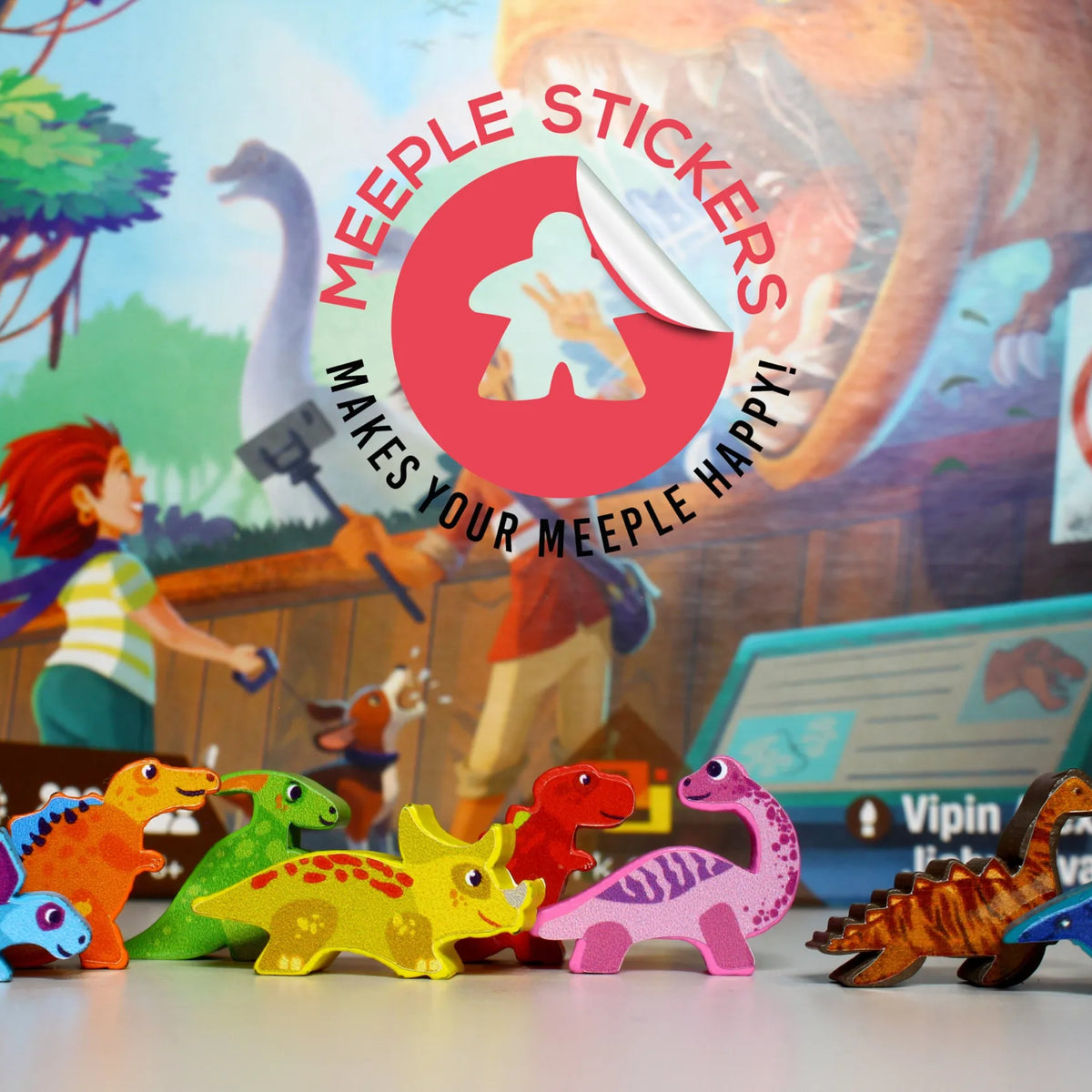 MeepleStickers: Draftosaurus + Marina + Aerial – Board Game Bliss