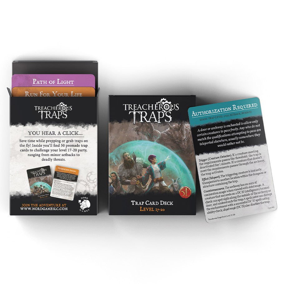 Dungeons & Dragons 5E - Treacherous Traps Deck: CR 17-20 – Board Game Bliss