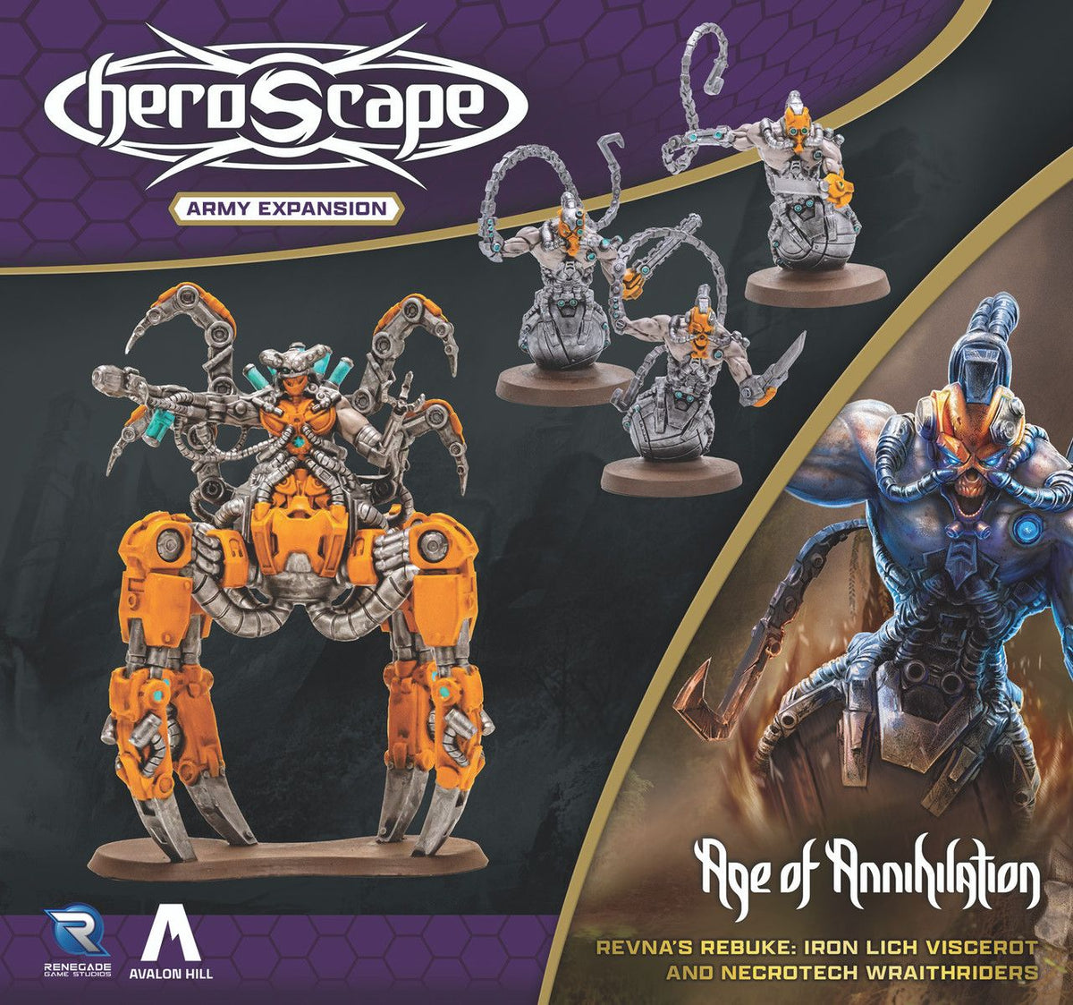 Heroscape: Revna's Rebuke – Iron Lich Viscerot and Necrotech Wraithrid ...