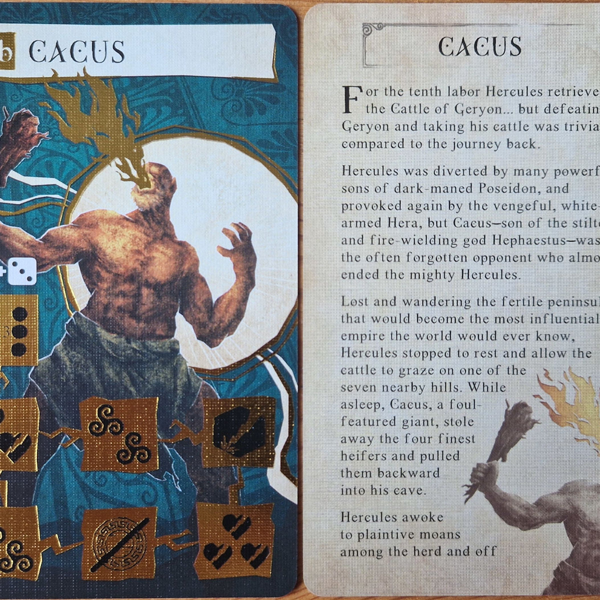 Hercules and the 12 Labors: Cacus Promo Cards – Board Game Bliss