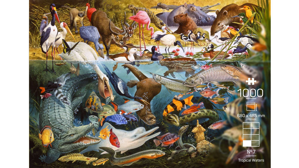 Treecer Puzzles - The Wildlife Collection – Nr. 7 Tropical Waters (100 ...