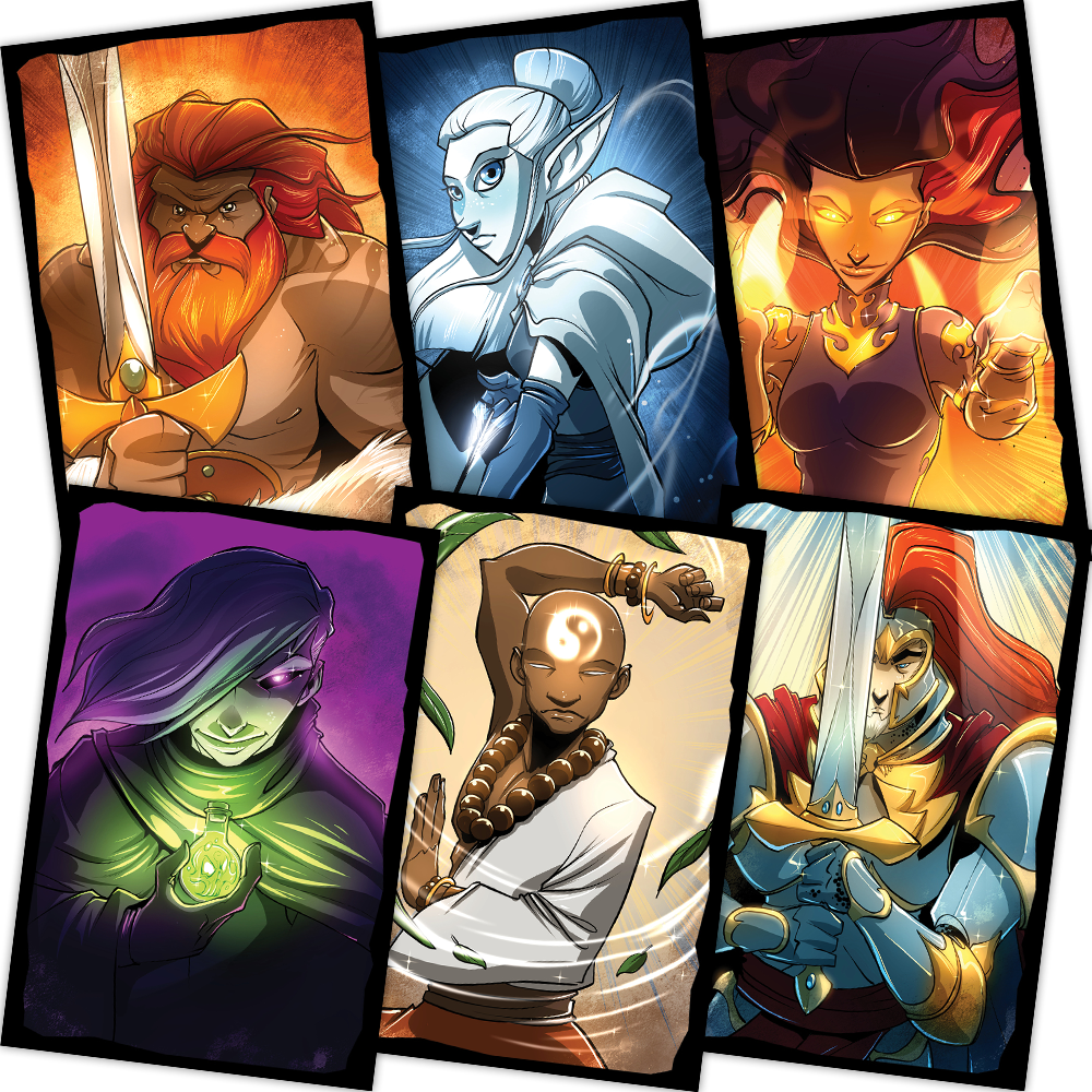 Dice Throne Season One Card Sleeves (6 Heroes) – Board Game Bliss