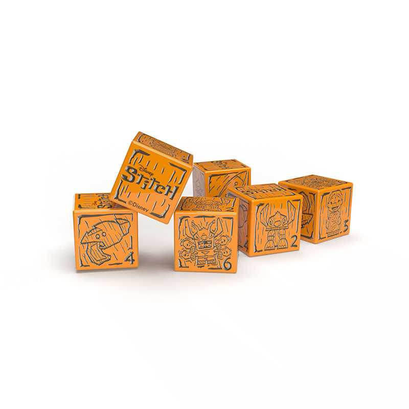 Disney Stitch Premium 6PC Dice Set & Board Game & Board Game Bliss