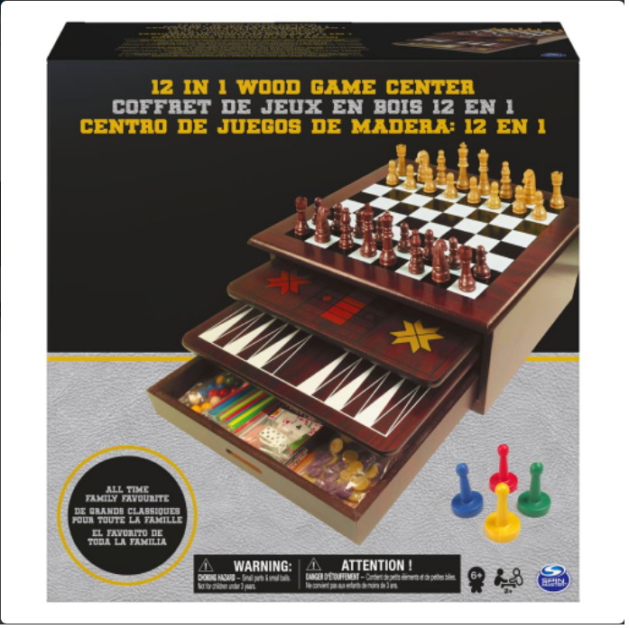Deluxe Wood Box - 12 in 1 Game Collection – Board Game Bliss