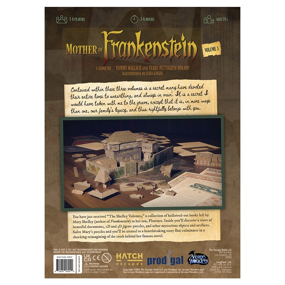 Mother of Frankenstein - Vol 3 & Board Game & Board Game Bliss