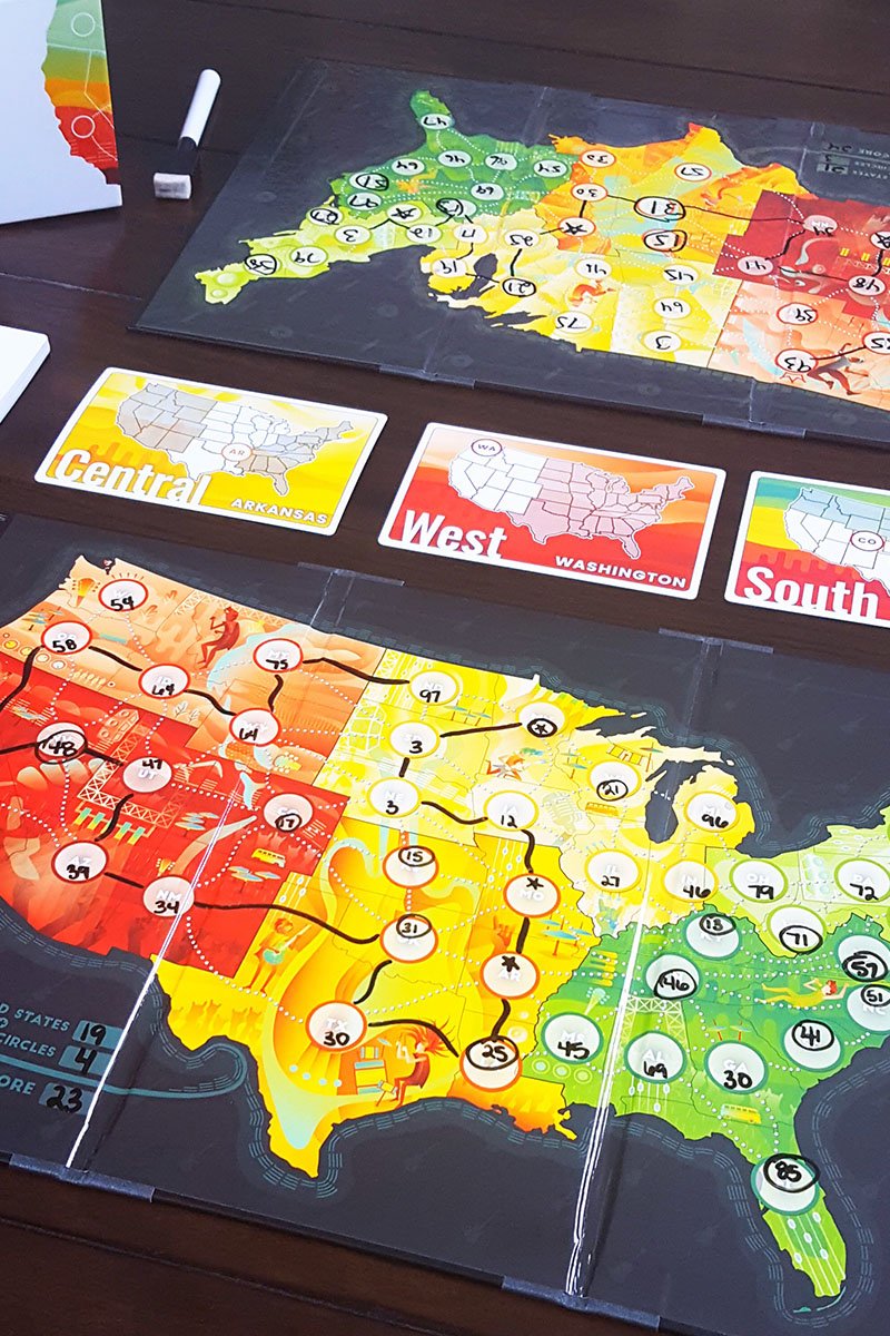 On Tour - Additional Player Map (4 Maps Pack) – Board Game Bliss