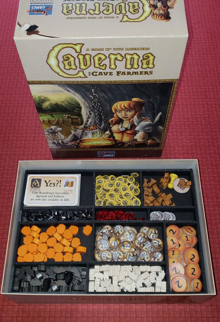 Insert Here - Caverna (v2) Organizer & Board Game & Board Game Bliss