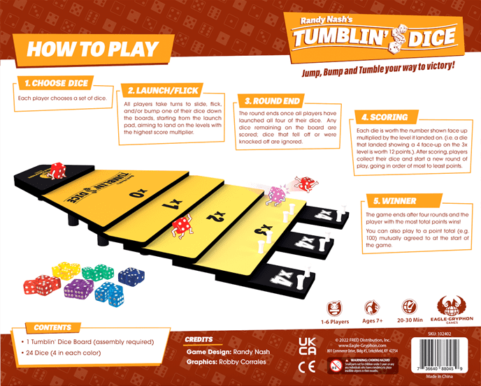 Tumblin' Dice (New Edition) & Board Game & Board Game Bliss