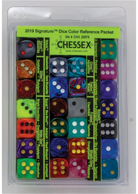 Chessex - 2019 Signature™ Color Reference Packet 26pcs Dice – Board ...
